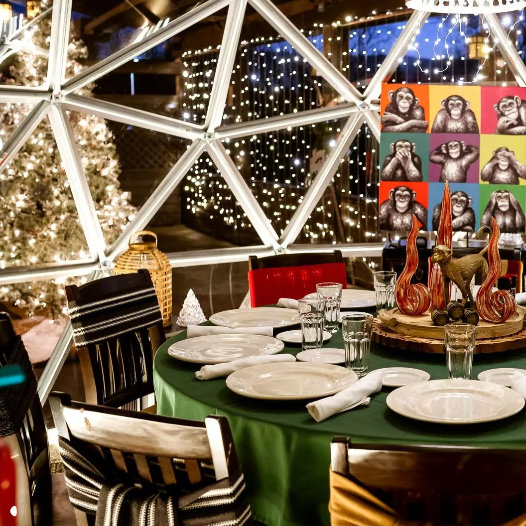Camp Ticonderoga Dining Igloos on WXYZ - the midnight oil group
